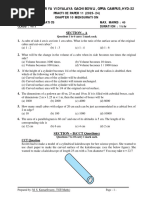 Worksheet 10th Class Surface Areas and Volumes | PDF | Sphere | Volume