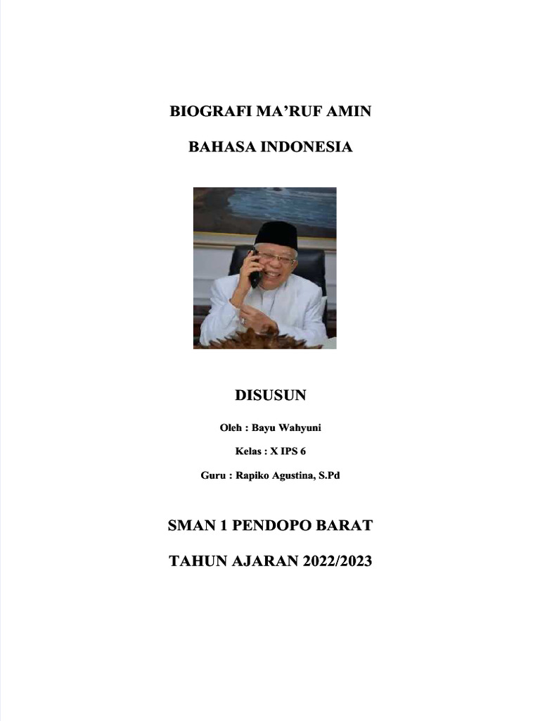 PDF Biografi Maruf Amin Compress | PDF