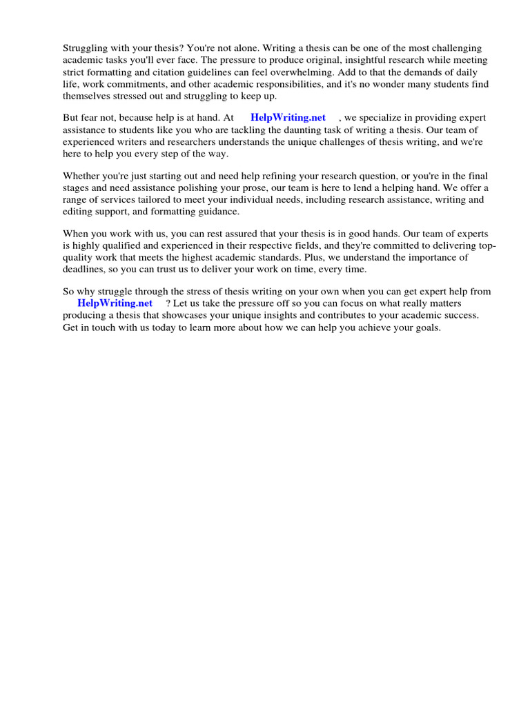 Stress Essay Thesis | PDF