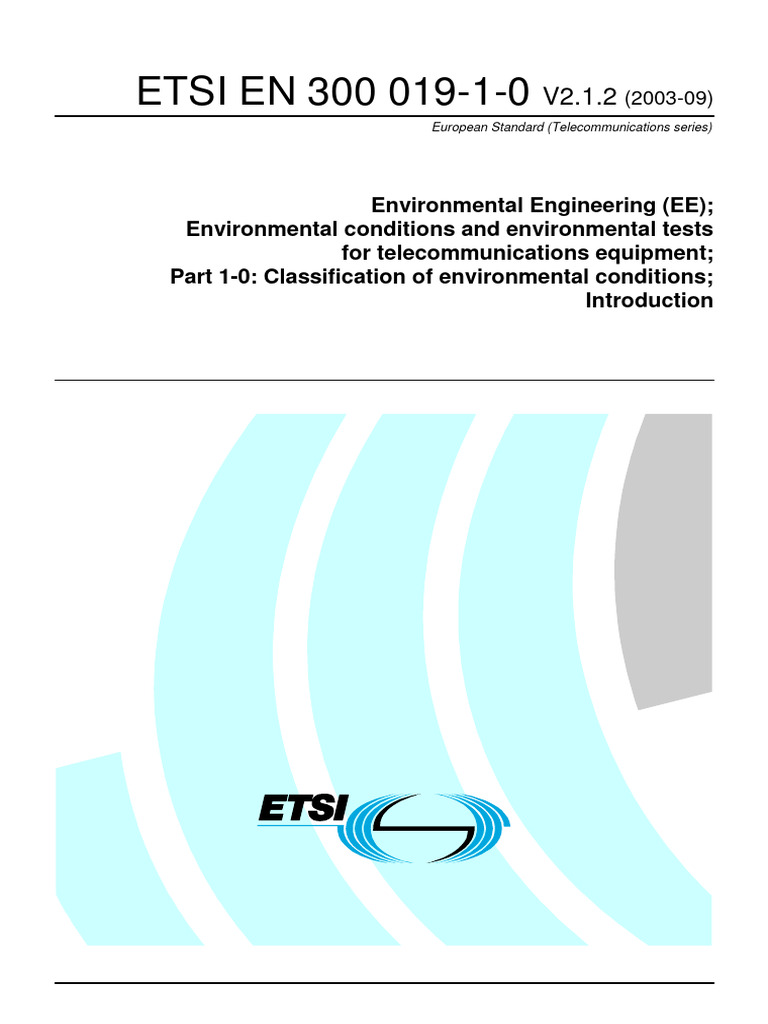 Etsi en 300 019-1-0 | PDF