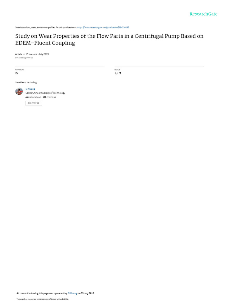 Wear Modeling in EDEM FLuent | PDF