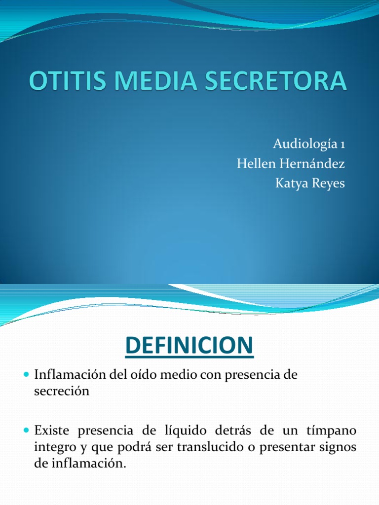Otitis Media Secretora | PDF | Oído | Resfriado comun