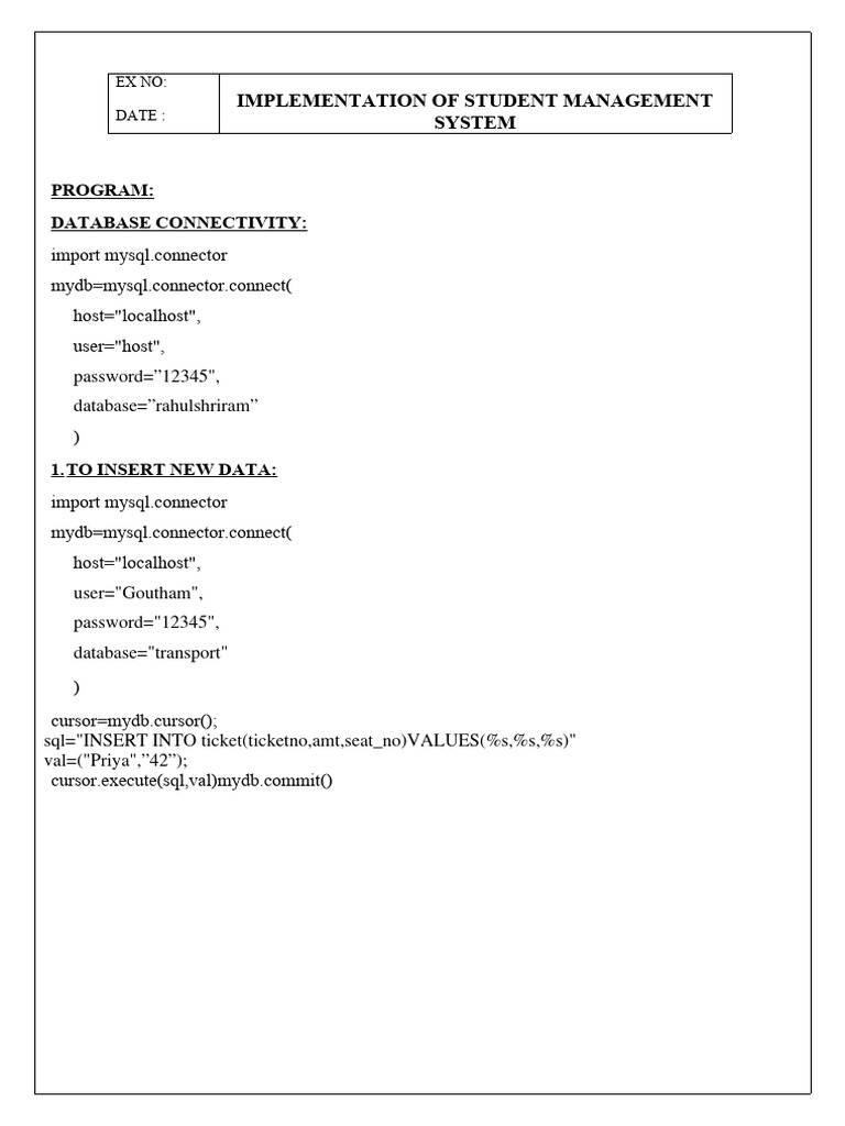 Transport Management DBMS13 | PDF