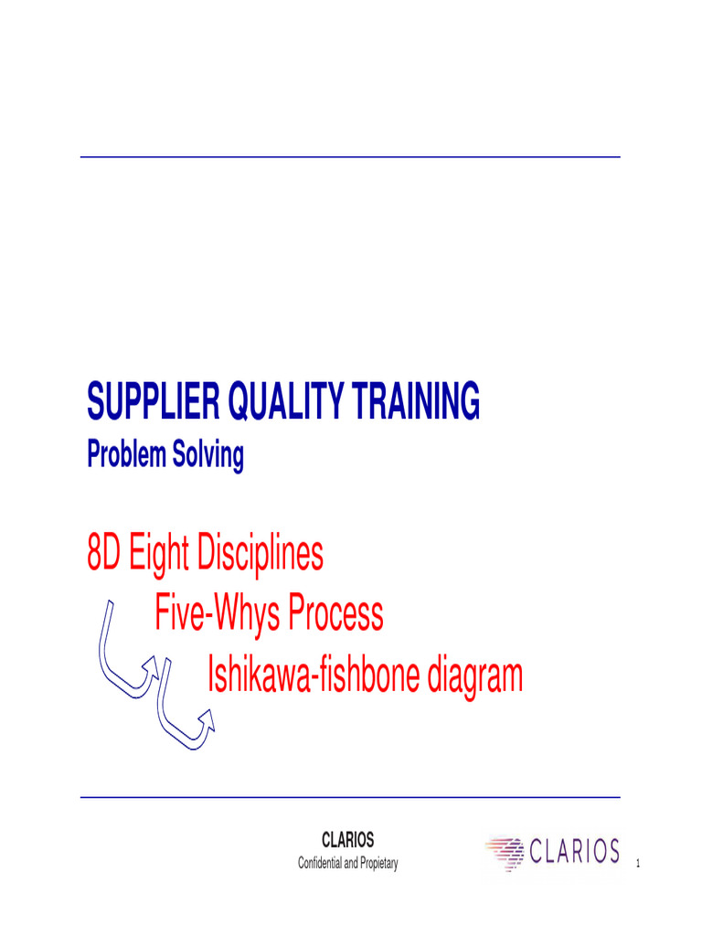 Problem Solving Training Emea 8d 5 Why Ishikawa | PDF