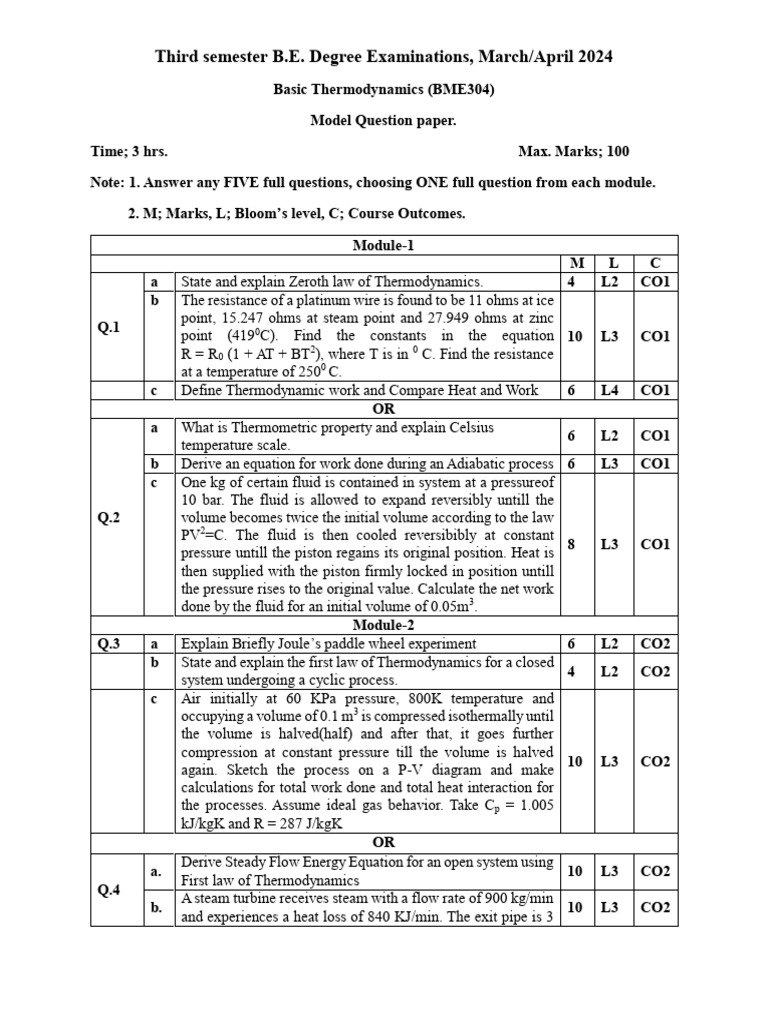 BME304 | Download Free PDF | Thermodynamics | Heat