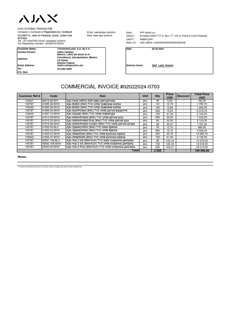 TVC (Mexico) CI #02022024-0703 ES-00000703 | PDF