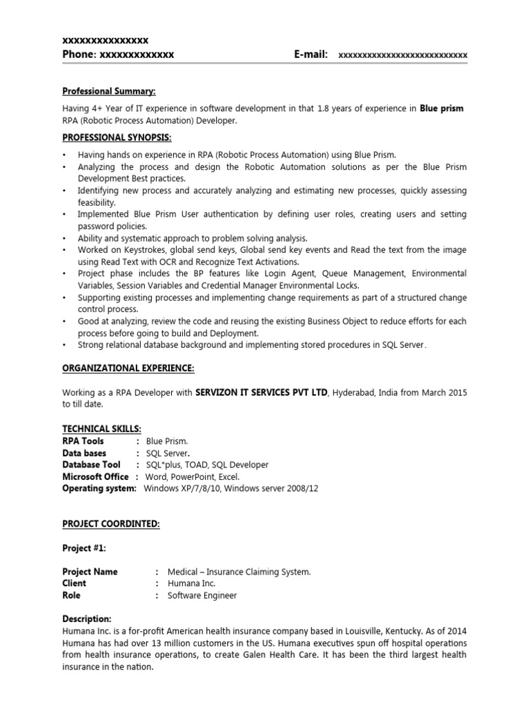 Resume 4 | Download Free PDF | Microsoft Sql Server | Databases