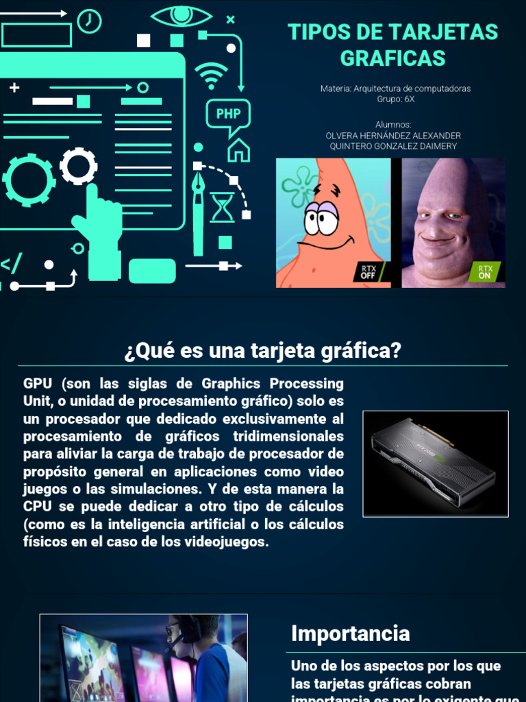 Tipos y Funcionamiento de Tarjetas Gráficas | PDF | Informática