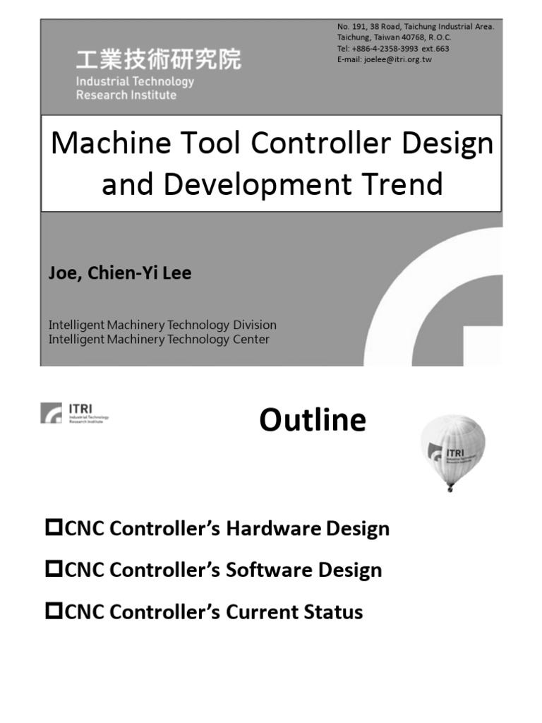 Machine Tool Controller Design and Development Trend: Joe, Chien-Yi Lee | Download Free PDF ...