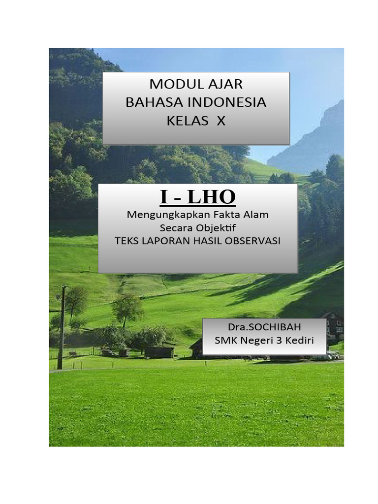 01 Modul Ajar Bhs Indonesia LHO | PDF