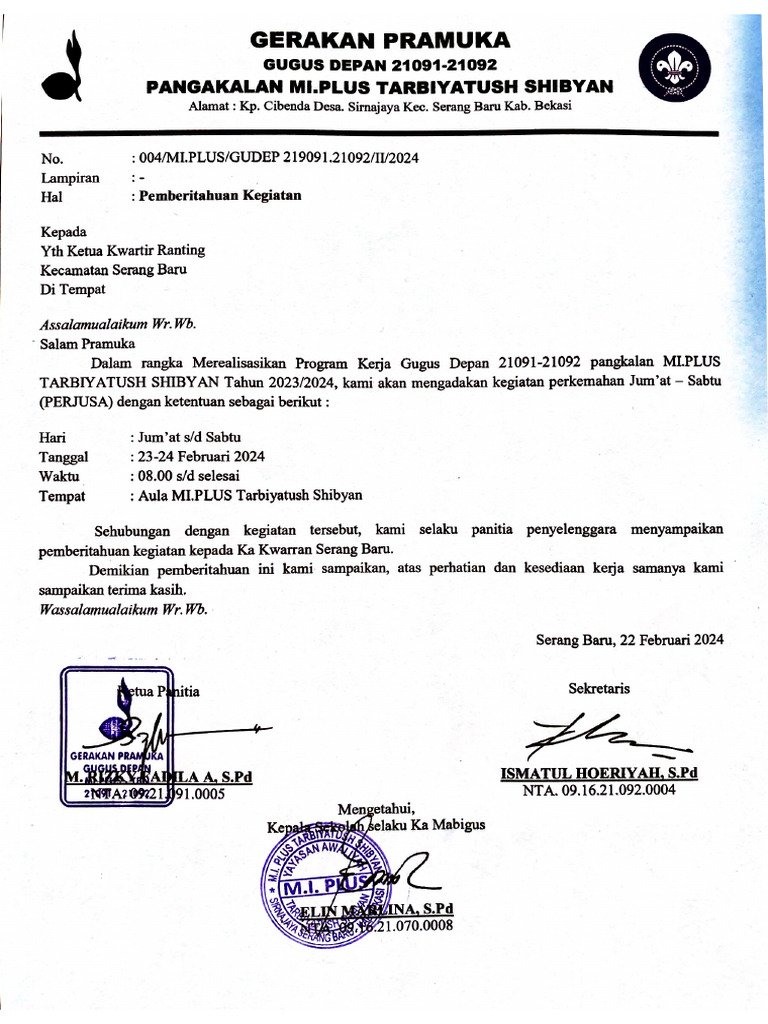 Undangan PERJUSA | PDF