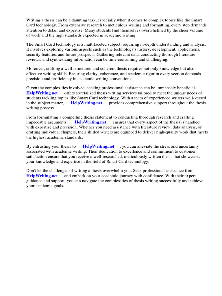 Thesis Smart Card | PDF