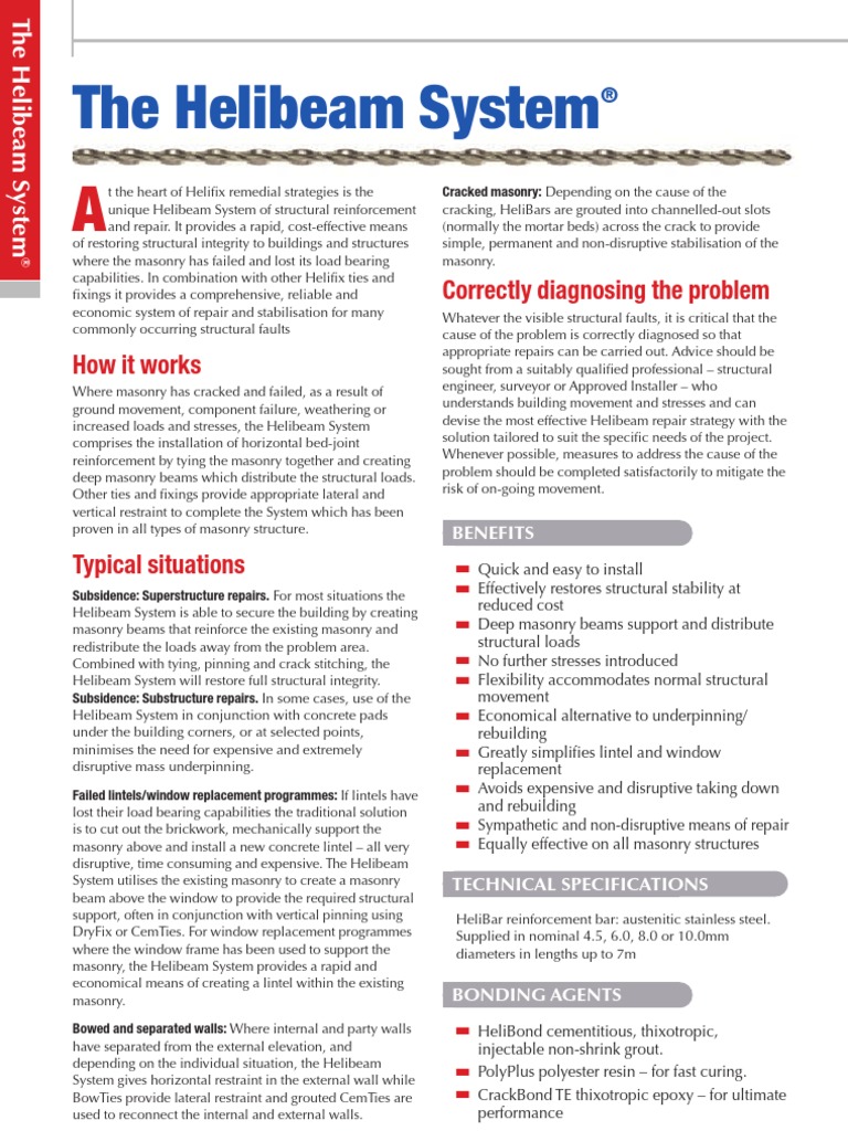 The Helibeam System | Download Free PDF | Masonry | Concrete