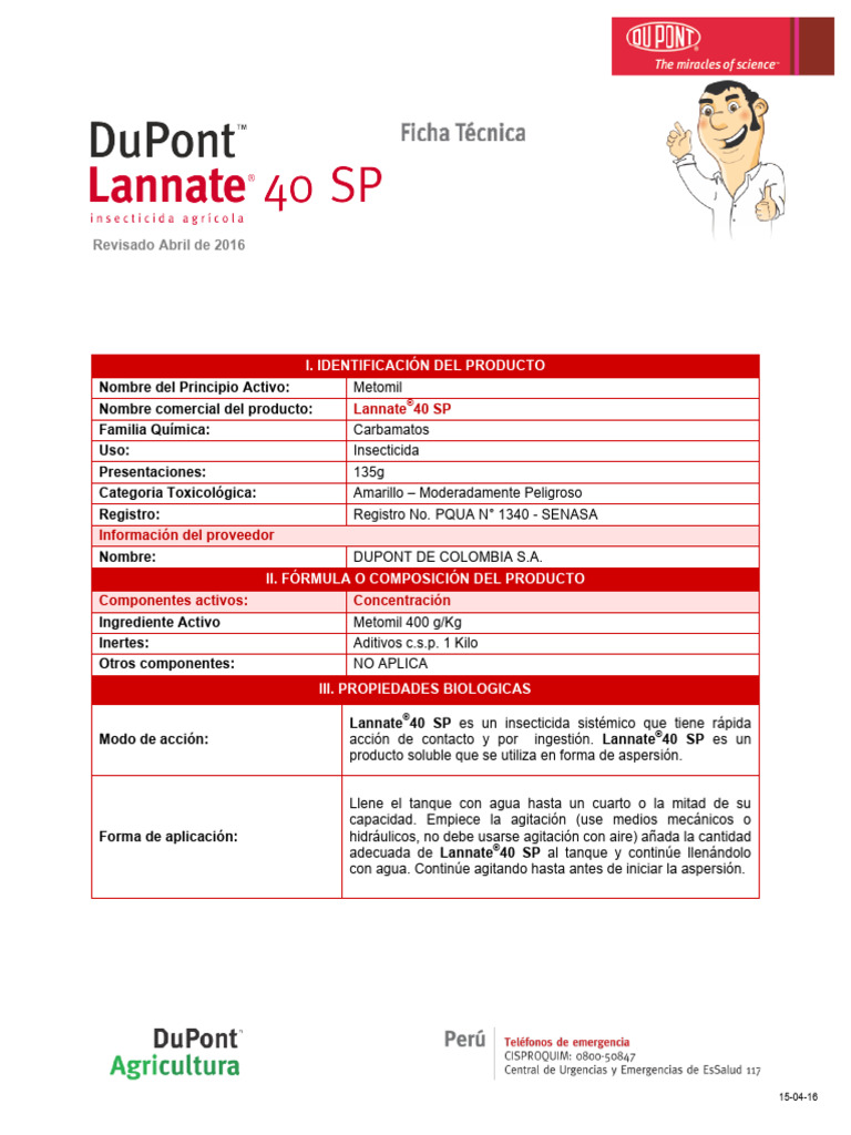 Insecticida Lannate 40 | PDF | Salud y bienestar