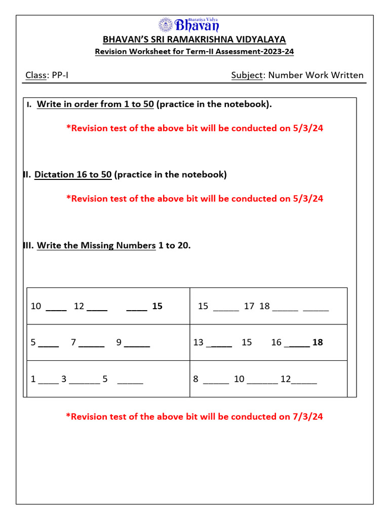 Dictation Practice: Numbers 1-50 | PDF