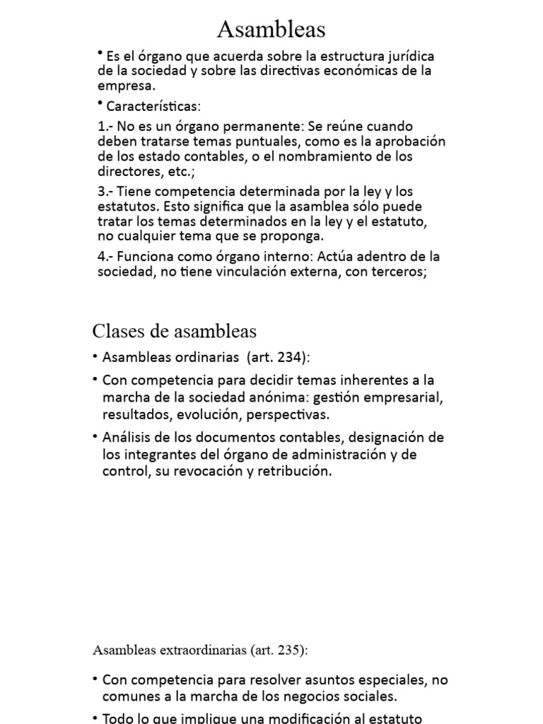 Unidad 12 - Sociedad Anónima - Asambleas - Administración | PDF