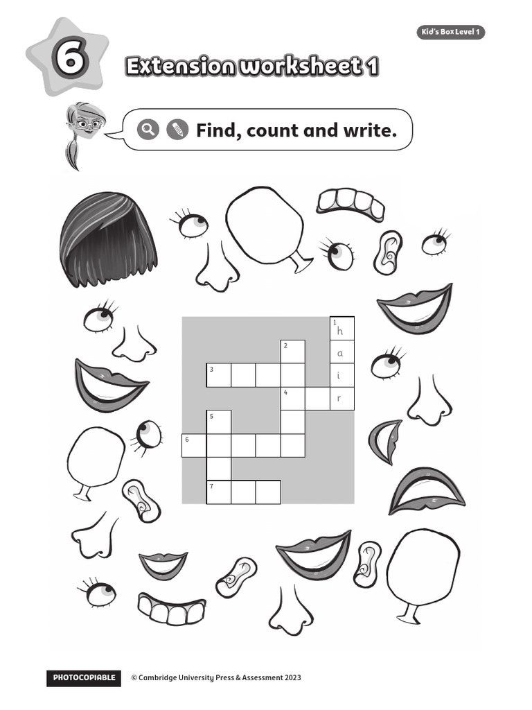 KidsBox Level1 Unit6 Extension Worksheet 1 | PDF