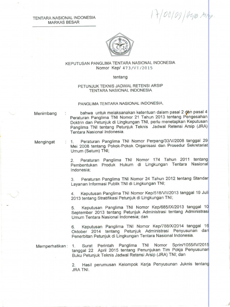 Jra Tni Tahun 2015 | PDF