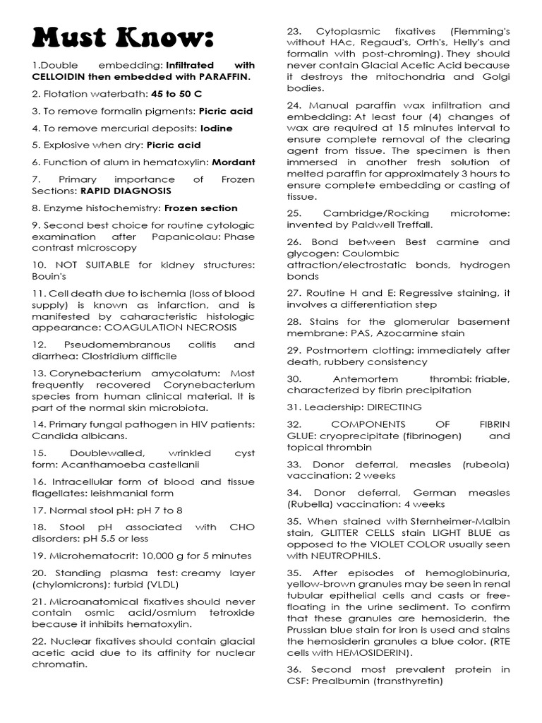 Must Know | PDF