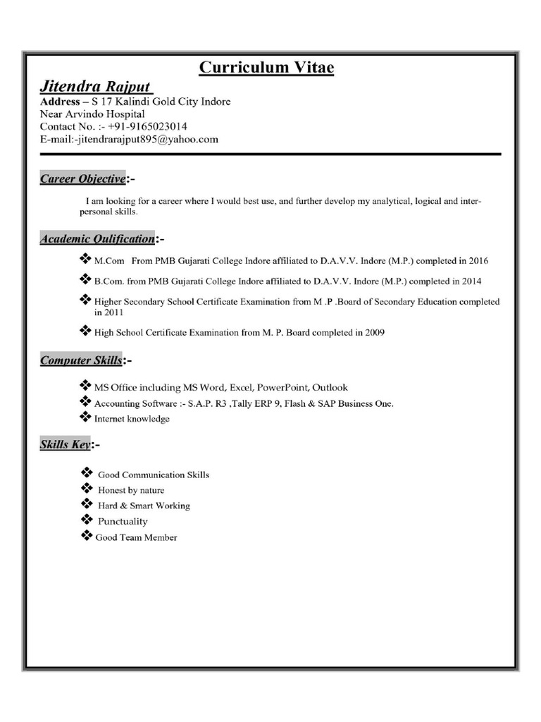 Jitendra Rajput CV 07.04.2022 | PDF