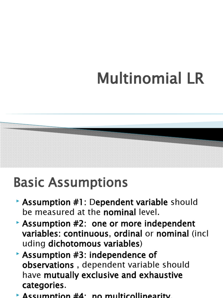 Multinomial LR | PDF