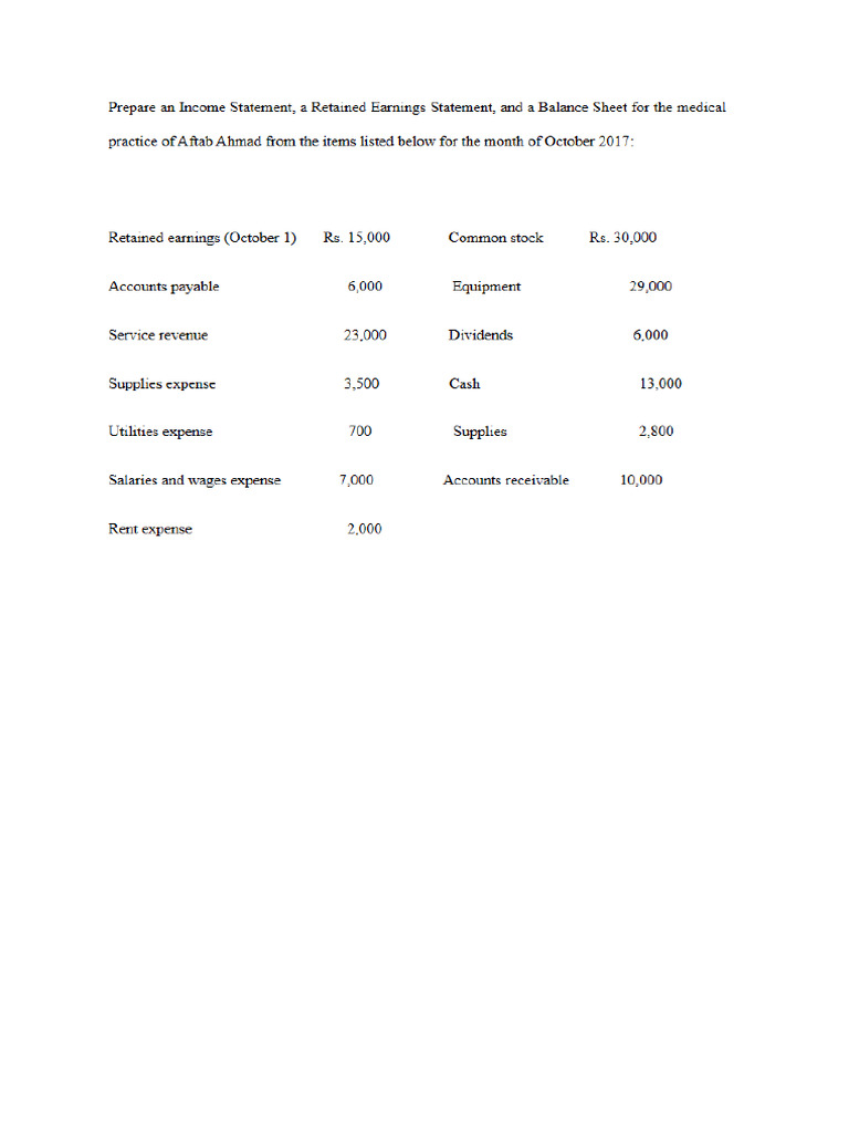 Financial statement worksheet | PDF