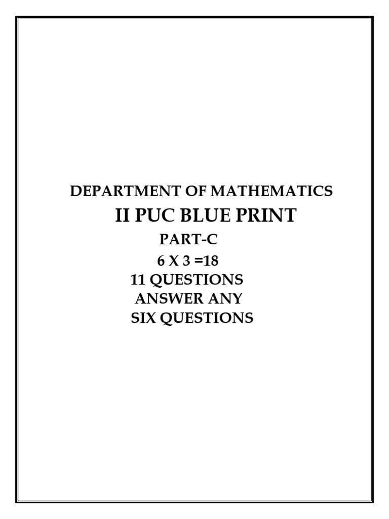 II PU Part-C Questions 2023-24 | PDF | Equations | Matrix (Mathematics)