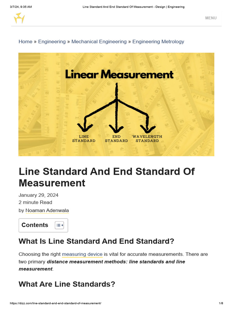 Line Standard And End Standard Of Measurement - Design _ Engineering ...