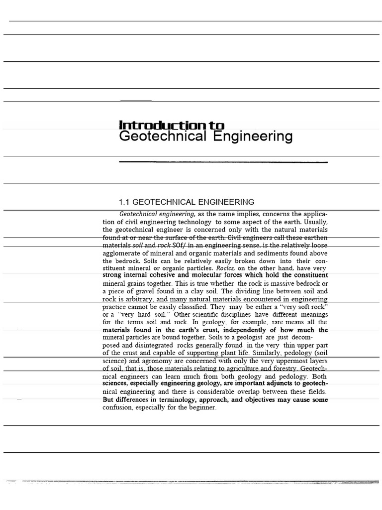 Introduction to Geotechnical Engineering | PDF | Geotechnical Engineering | Engineering