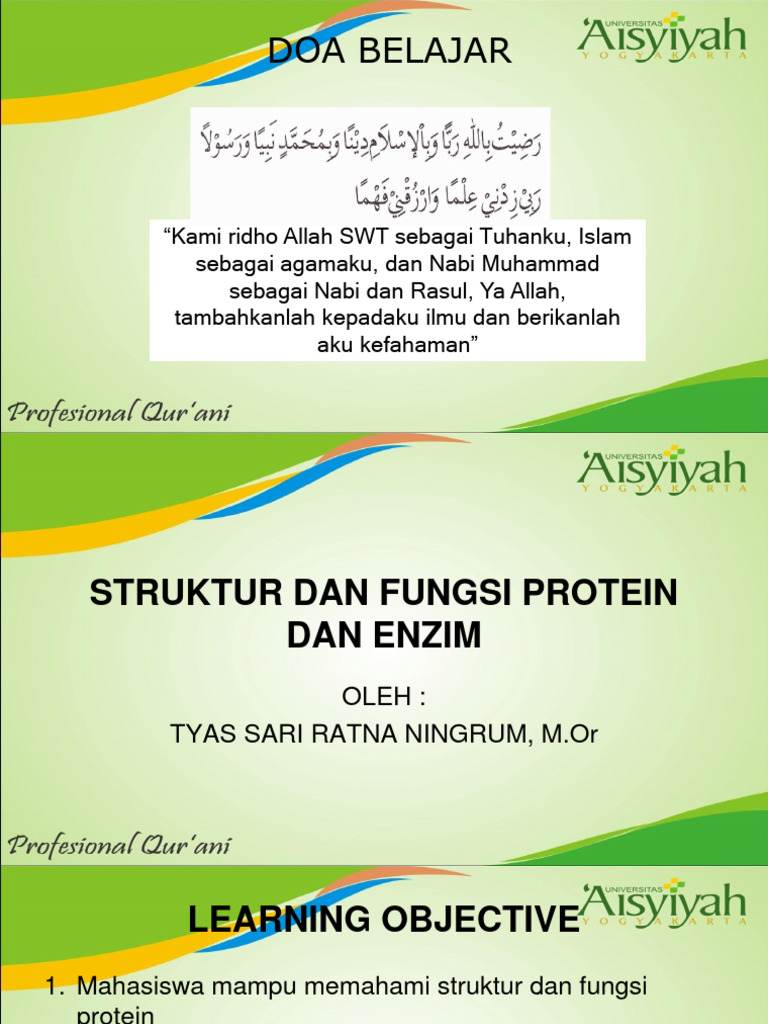 Struktur Dan Fungsi Protein Dan Enzim | PDF