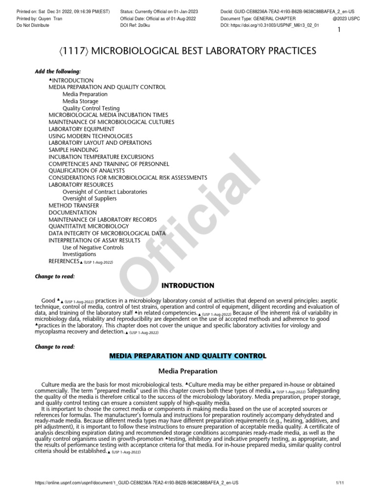 1117 Microbiological Best Laboratory Practices | PDF | Sterilization ...
