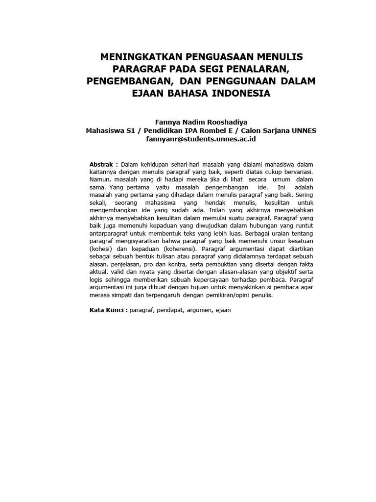 Meningkatkan Penguasaan Menulis Paragraf | PDF