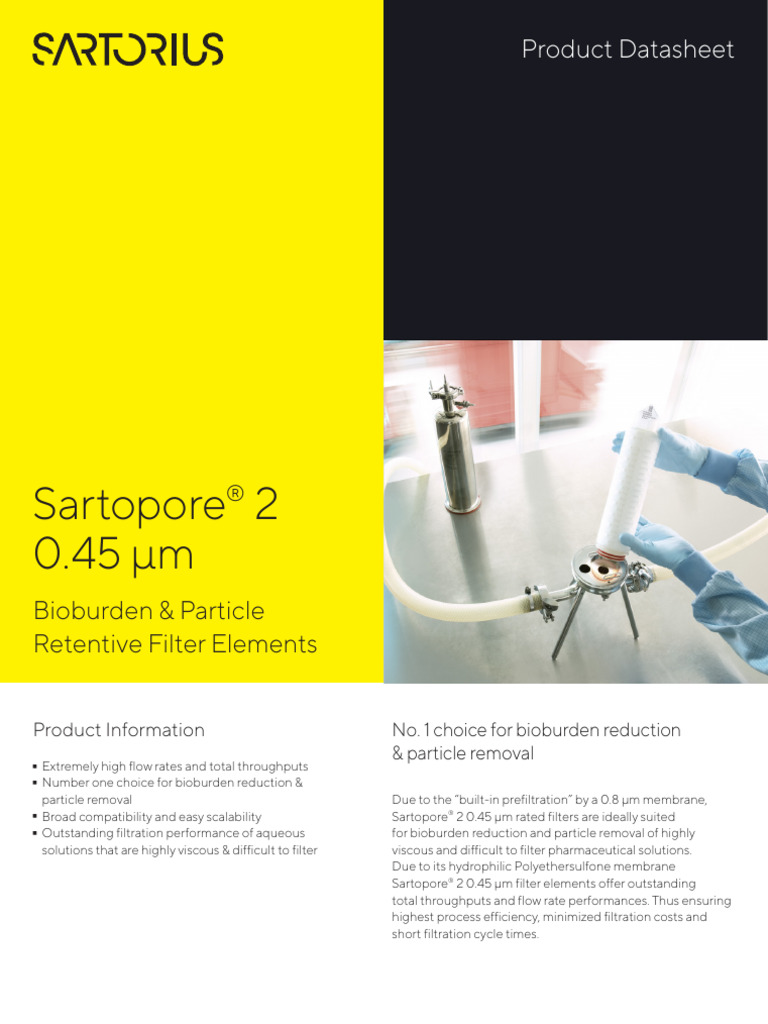 Belge No1 Sartopore 2 0 45 Dat | PDF | Filtration | Sterilization ...