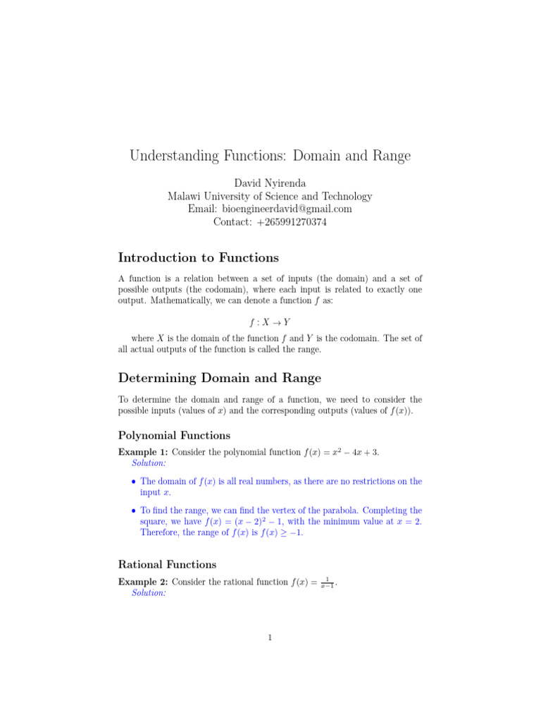 Introduction To Functions | PDF | Function (Mathematics) | Trigonometric Functions