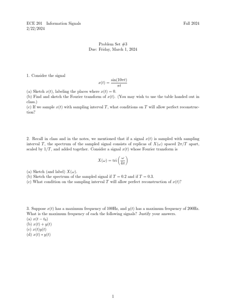 hw3 2024 | PDF | Spectral Density | Fourier Analysis