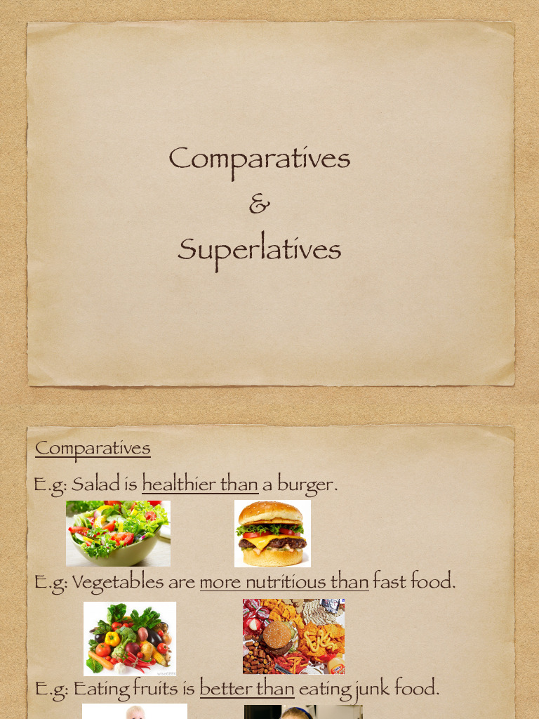 Comparative Superlative | PDF | Meal | Food And Drink