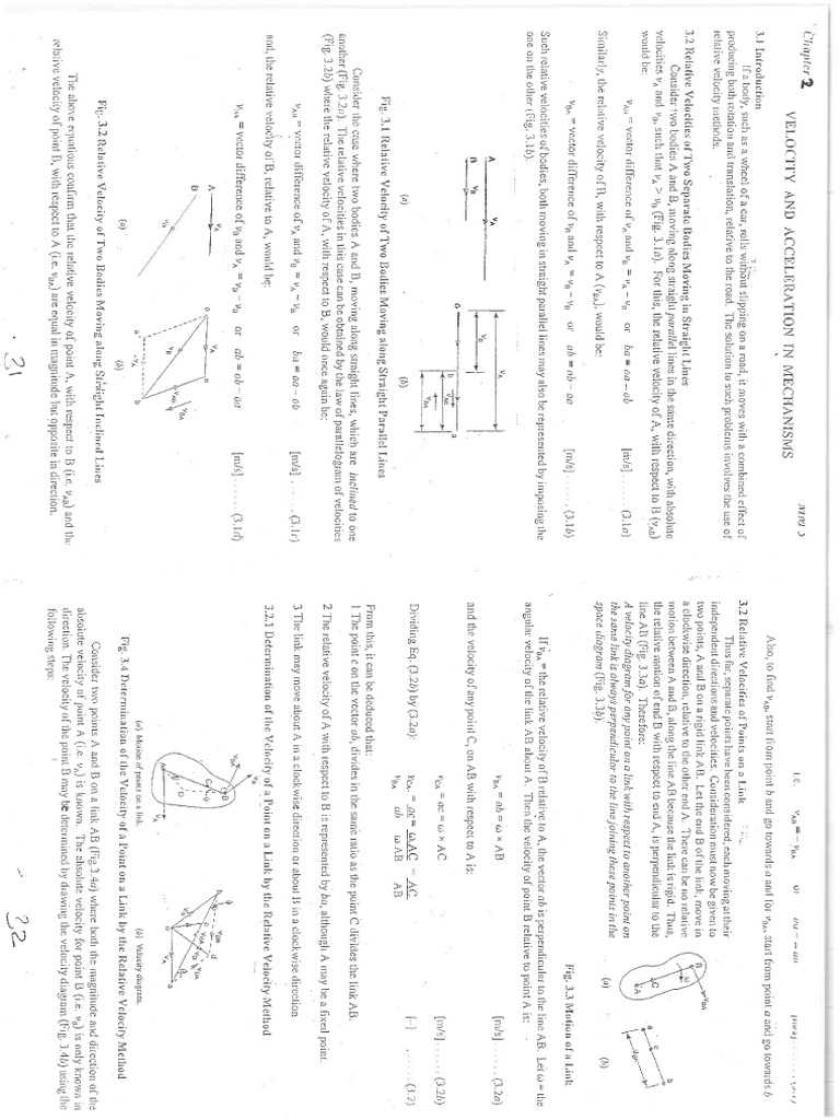 Velocity and acceleration in mechanisms notes | PDF Velocity and acceleration in mechanisms notes | PDF