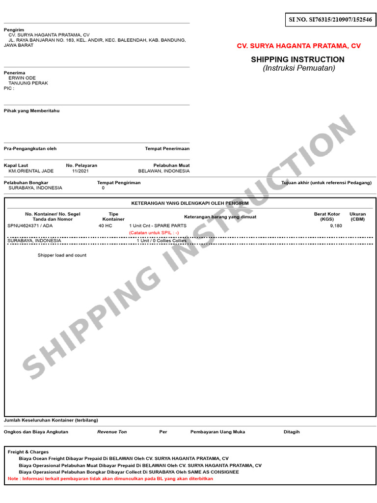 PT. Salam Pacific Indonesia Lines | PDF