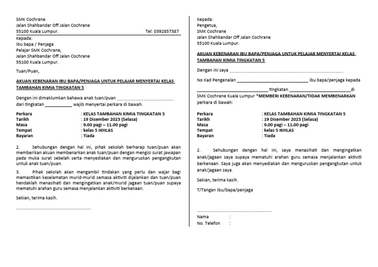 Sample Surat Kebenaran | PDF