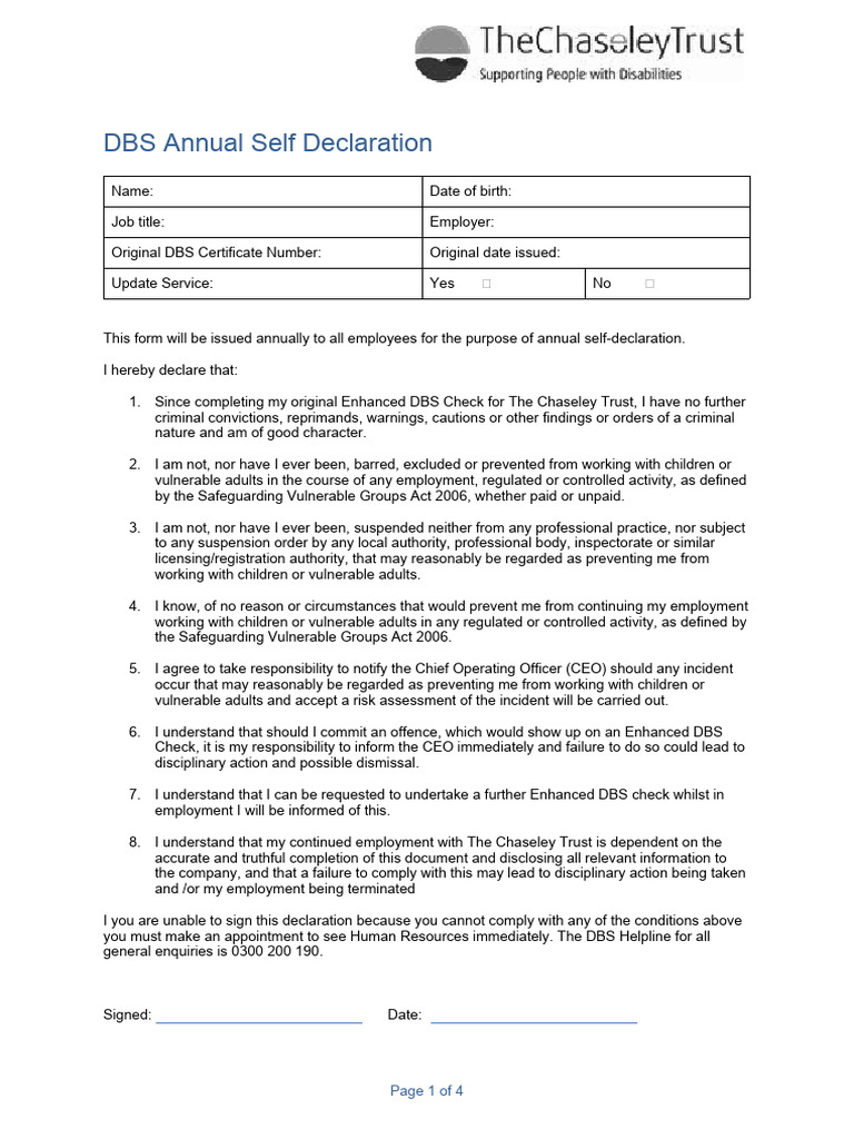 Annual Employee Declaration - Consent Update From | PDF | Gender ...