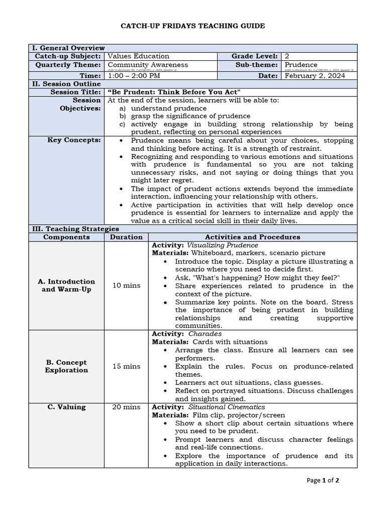 2-2 TG - Values-Ed-Q3 | PDF