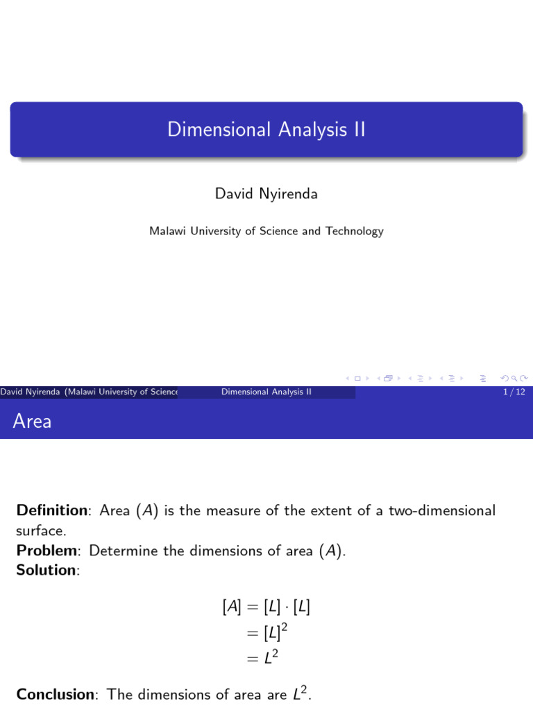 Introduction To Dimensional Analysis II | Download Free PDF | Density ...
