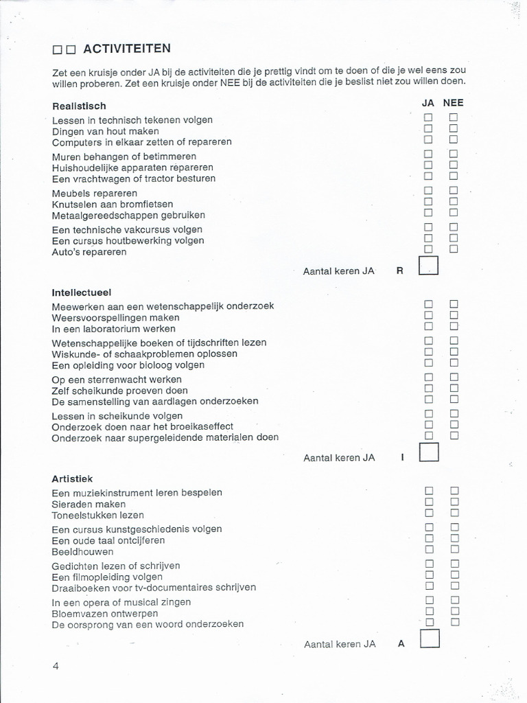 Vragenlijst Persoonscode | PDF