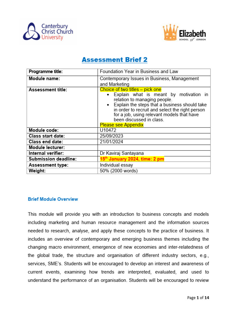 Assessment Brief 2 CIBMM (1) | PDF | Information | Theory