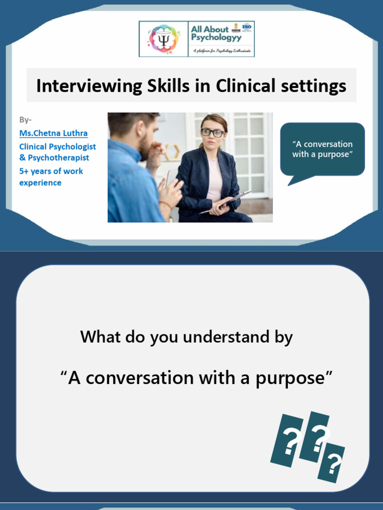 Clinical Interviewing Skills | PDF | Clinical Psychology | Medical ...