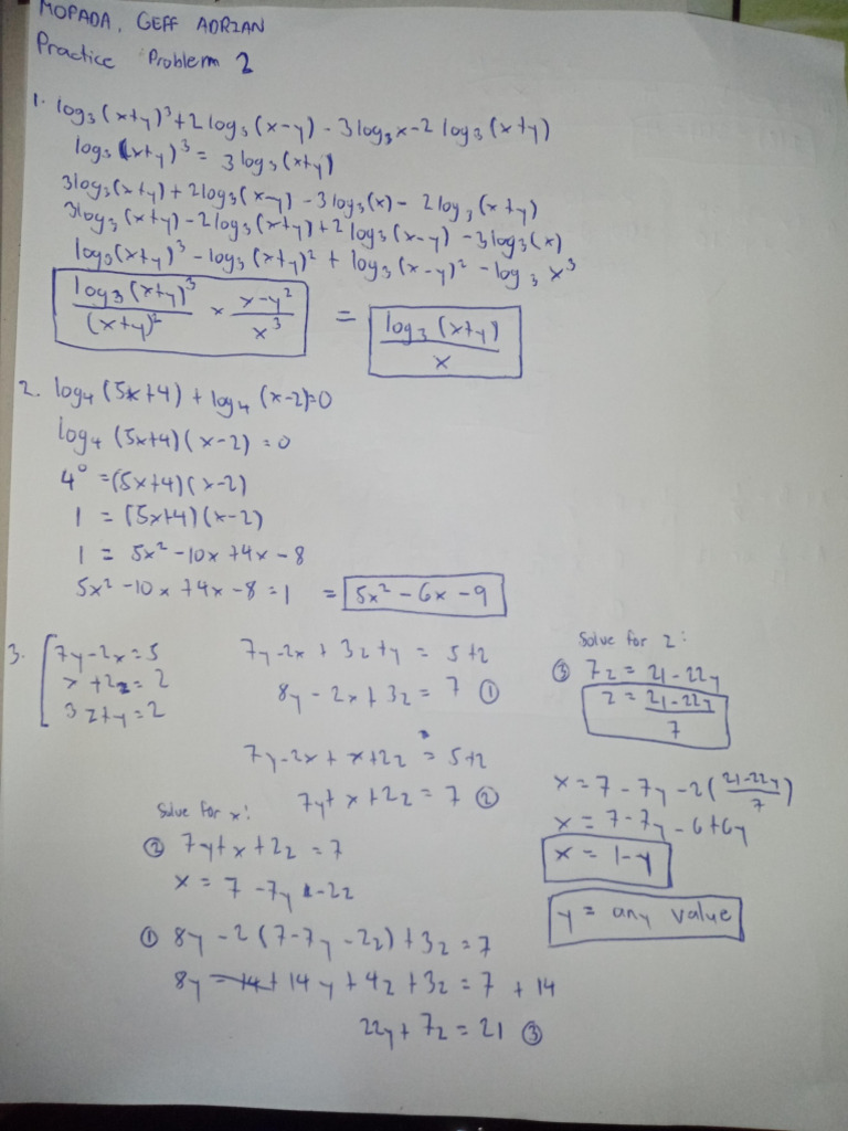 Math Plus 5 Practice Problem | PDF