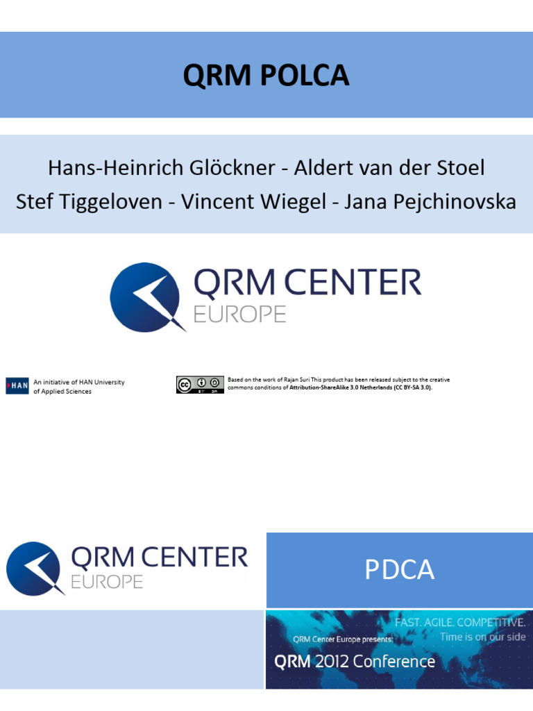 QRM POLCA. Hans-Heinrich Glöckner - Aldert Van Der Stoel Stef ...