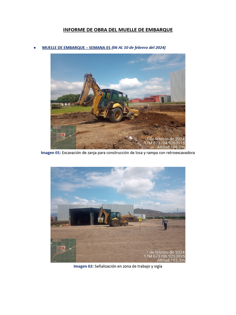 INFORME DE OBRA | PDF | Hormigón | Ingeniero civil