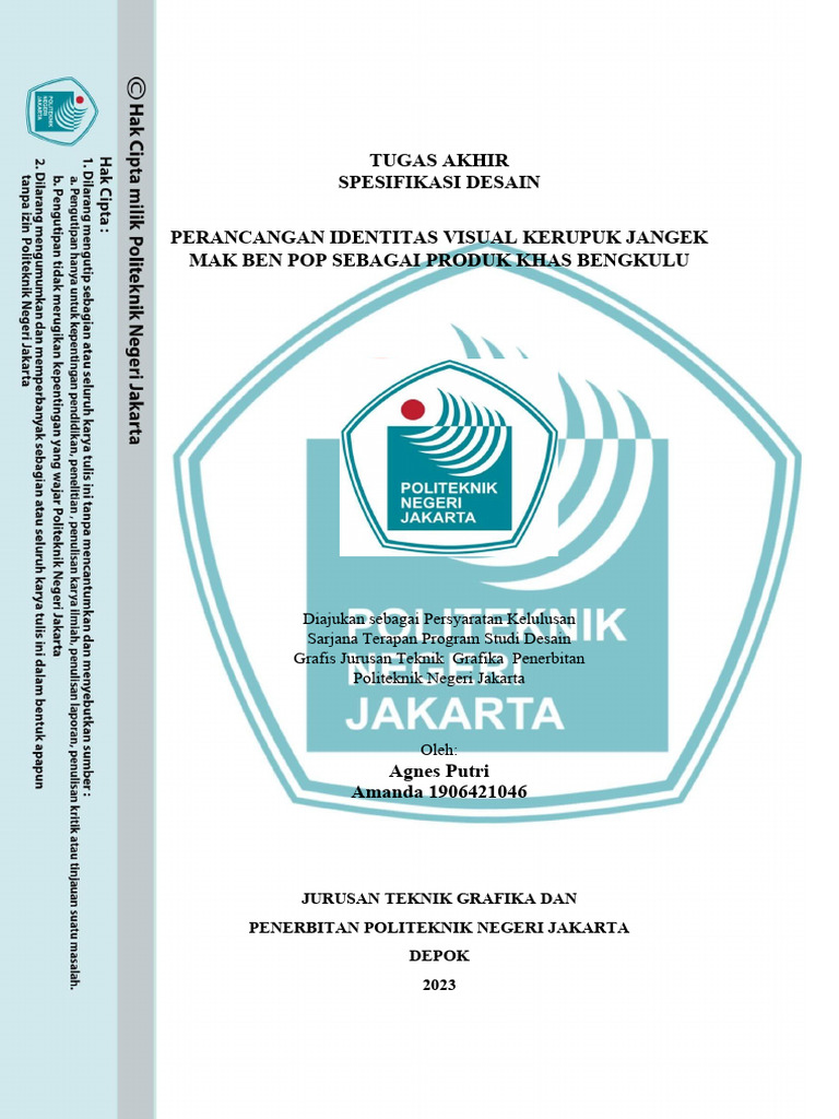 Halaman Identitas Bab 1 & 5 Tugas Akhir Agnes Putri Amanda | PDF