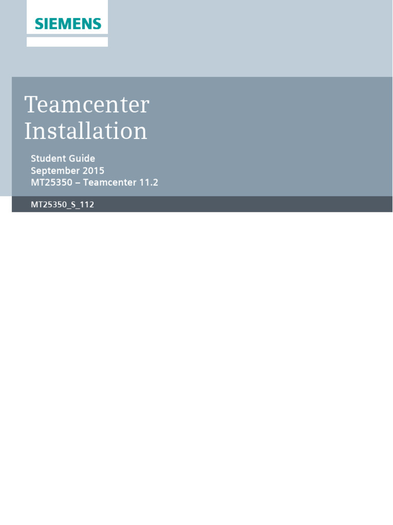 Teamcenter Installation: Siemens Siemens Siemens | PDF | Microsoft Sql Server | Databases